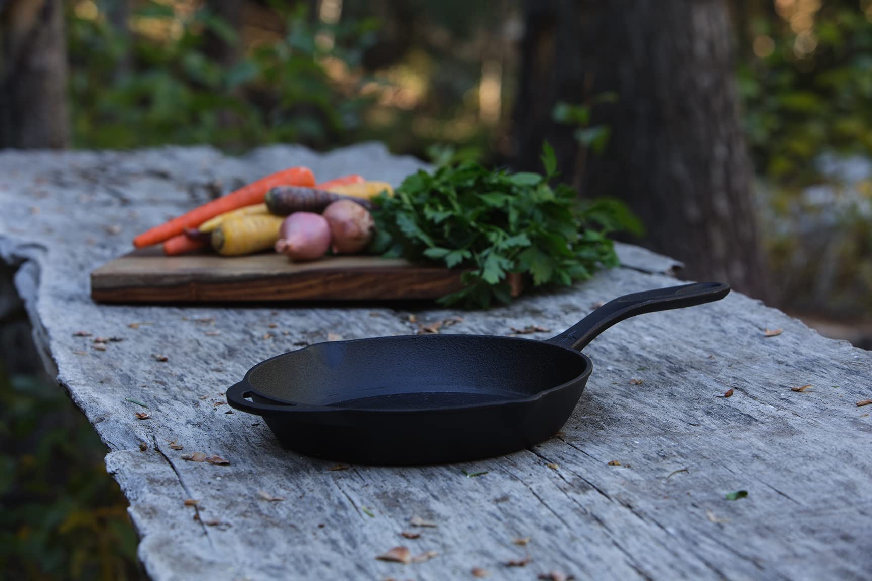 Barebones 12-Inch Cast Iron Skillet - Non Stick Frying Pans - Camping Skillet