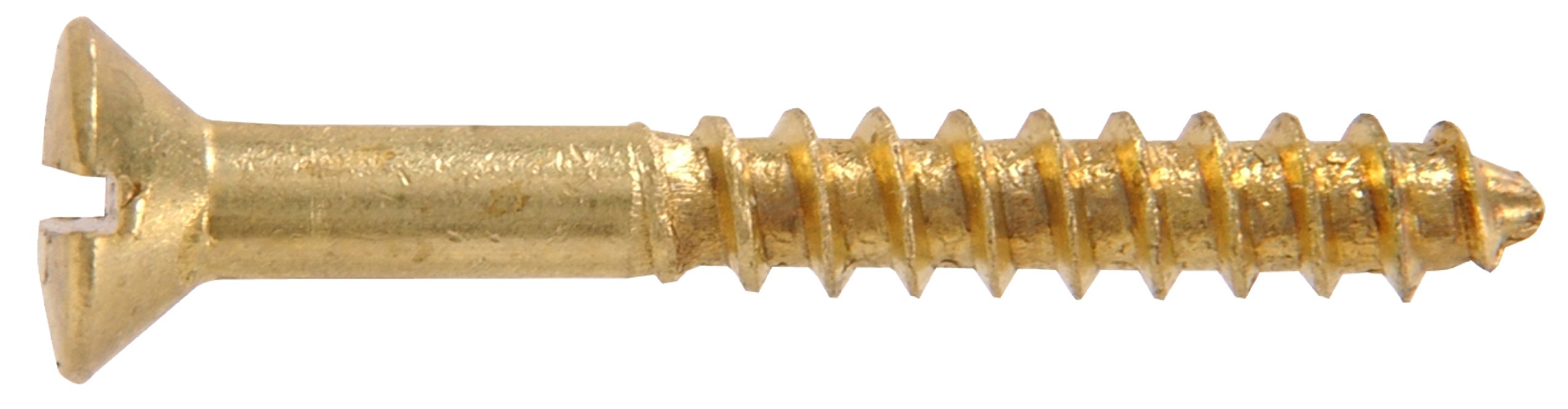 Hillman 1167 Brass Oval Head Slotted Wood Screw 8 x 7/8 in. 30-Pack