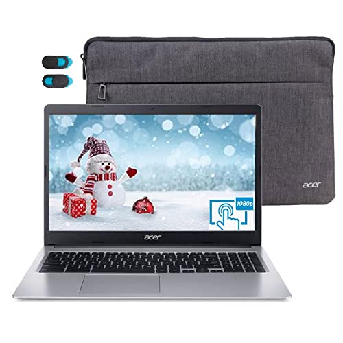 acer 2022 Chromebook 315 Touchscreen, 15.6 Full HD Touch Screen Laptops, Intel Celeron N4020, 4GB RAM, 64GB eMMC, Gigabit WiFi, Bluetooth 5.0, Google Chrome OS,chromebook YSC Accessory