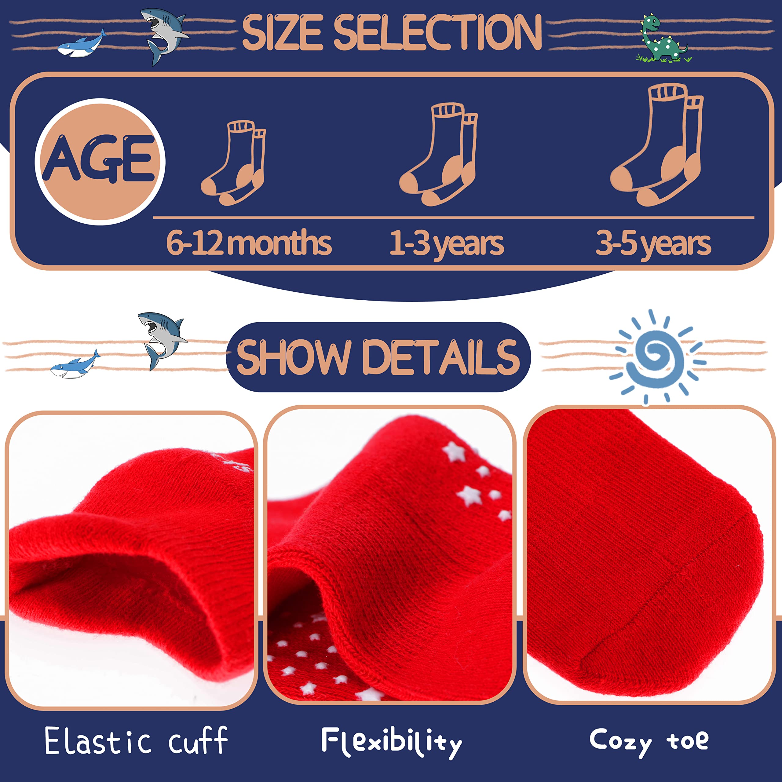 ANTSANG Kids Merino Wool Ski Socks 3 Pairs Boys Girls Thermal Warm Thick Winter Cushioning Socks for Snowboarding Skiing