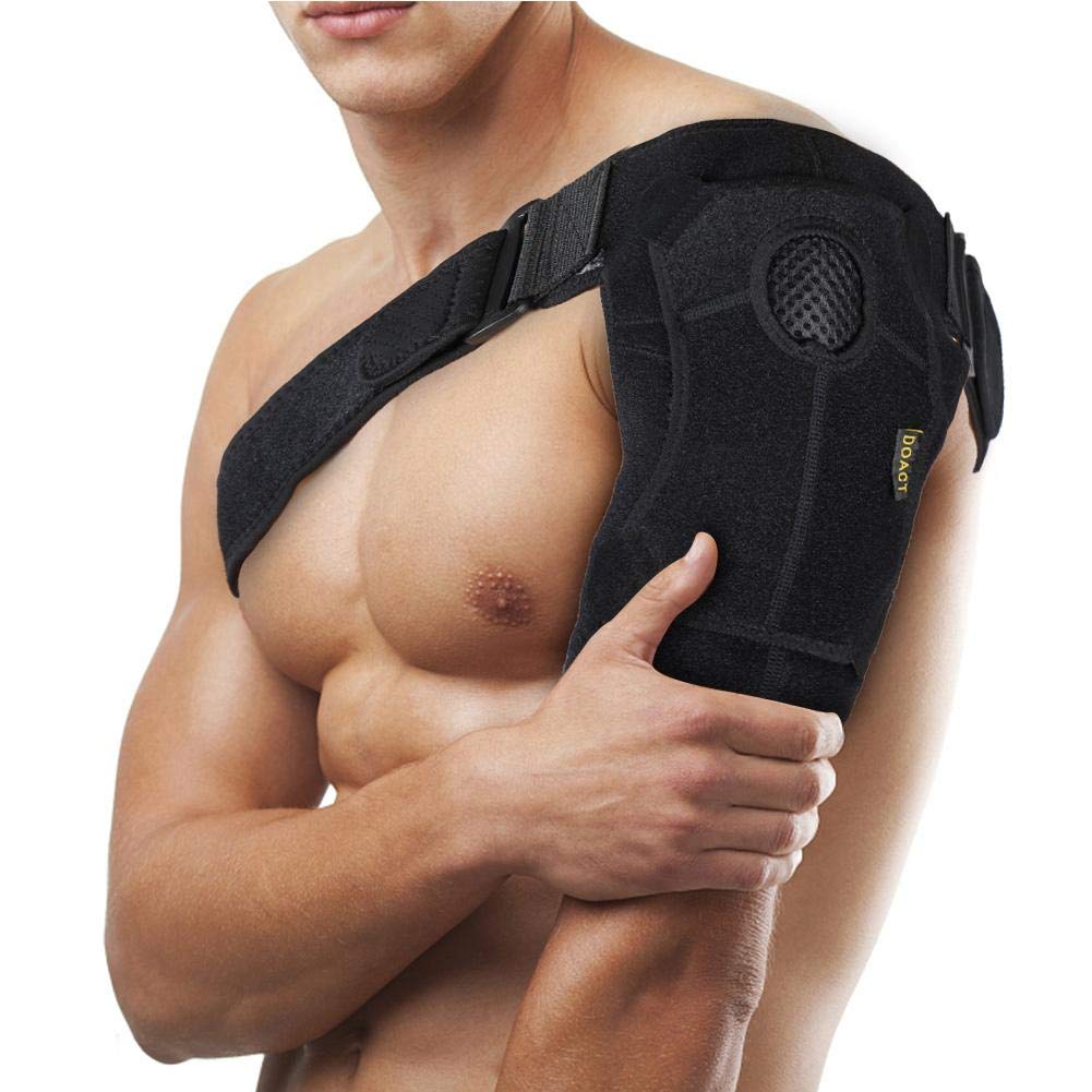 Adjustable Shoulder Bandage, Neoprene Shoulder Support for Injury Prevention and Recovery, Arthritic Shoulders, tendinitis, Shoulder Stability Brace with Pressure pad