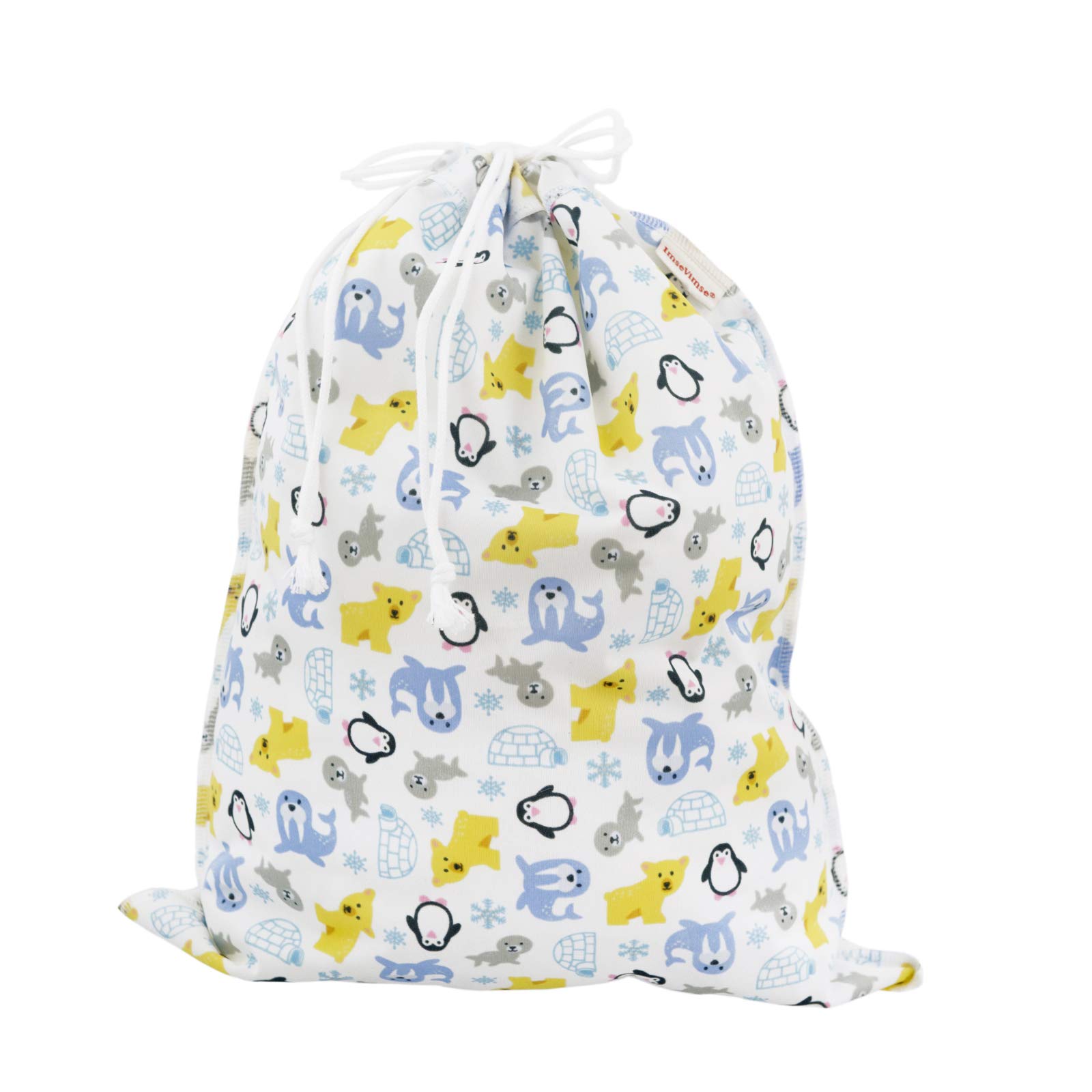 Imse Vimse Reusable Washable Wet Bags for Cloth Diapers (Snowland, Large 14x18)
