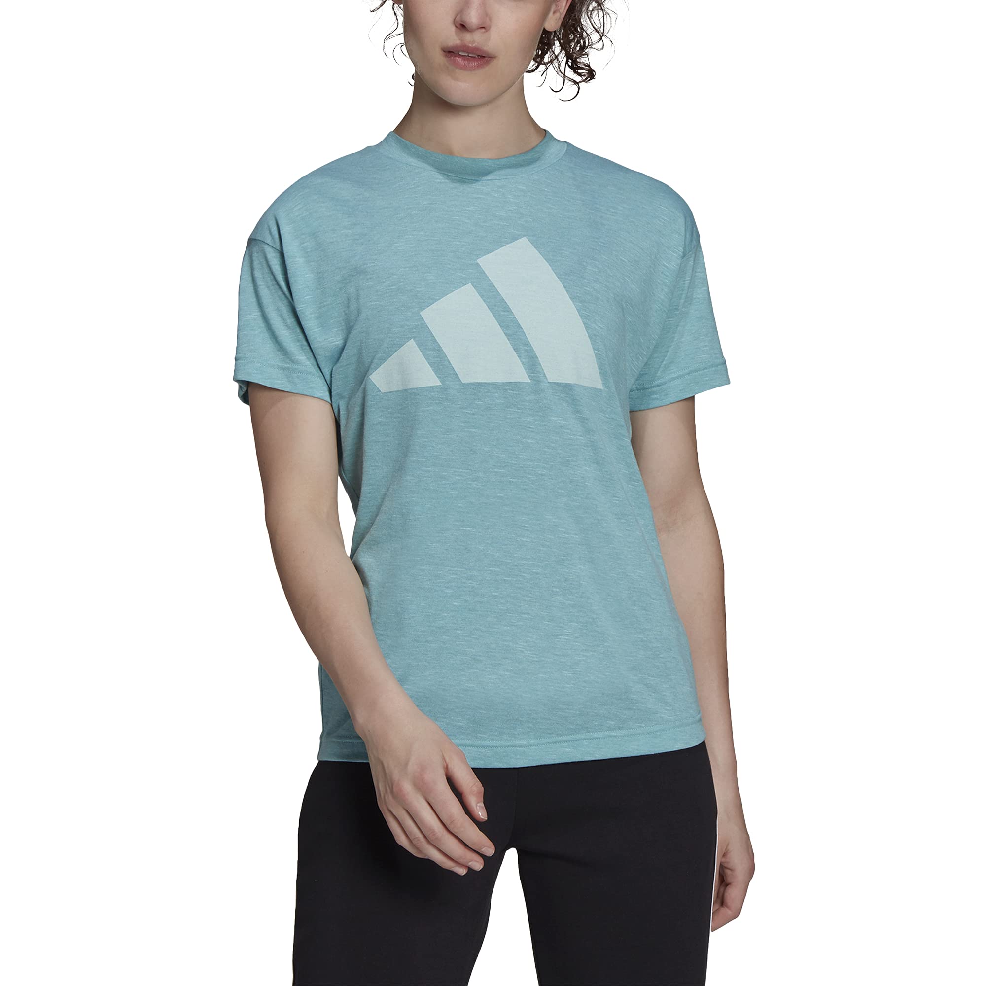 Adidas Women's Sportswear Winners 2.0 T-Shirt, Mint Tonee Melange, X-Small