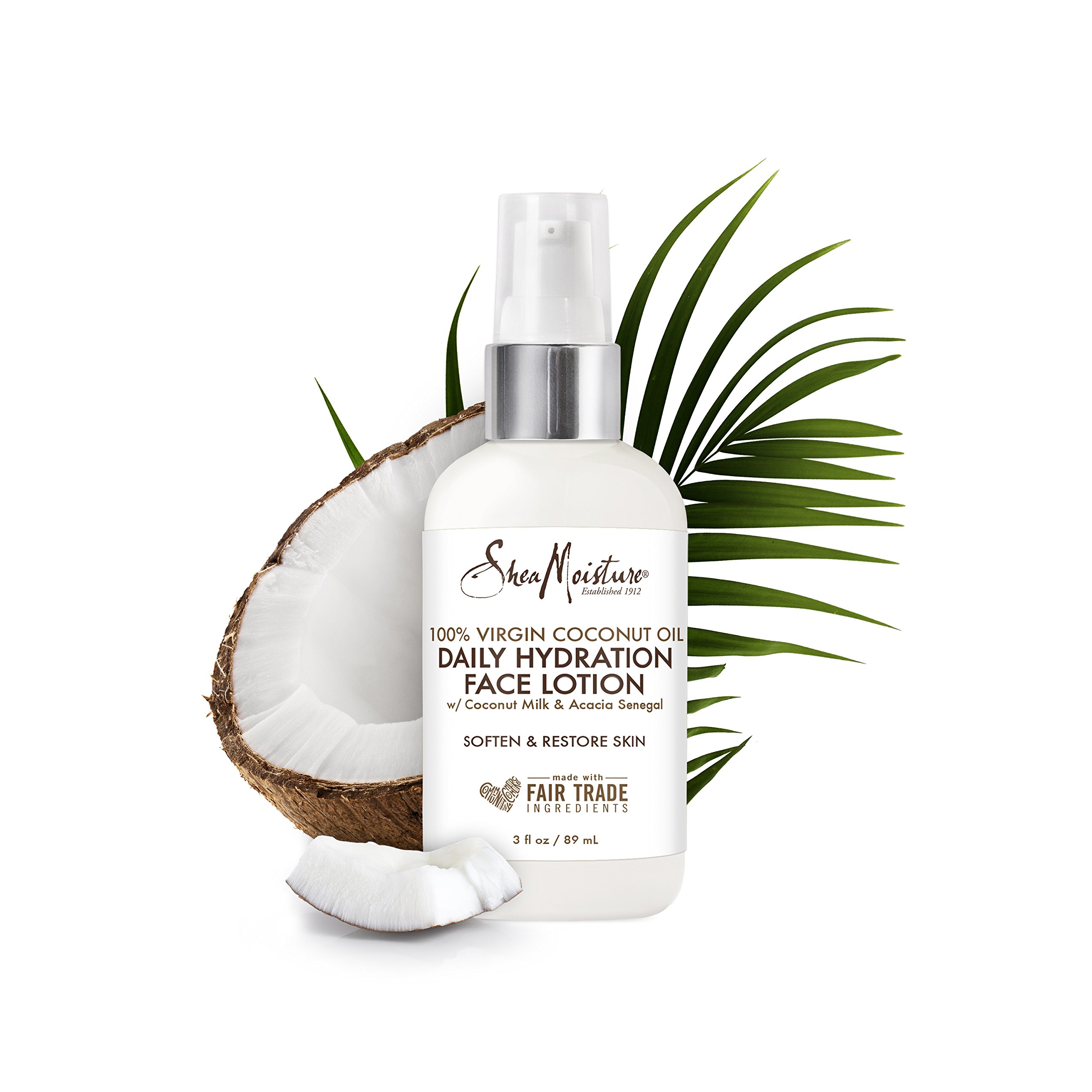 Sheamoisture Daily Hydration Face Lotion for All Skin Types 100% Virgin Coconut Oil for Daily Hydration 3 oz