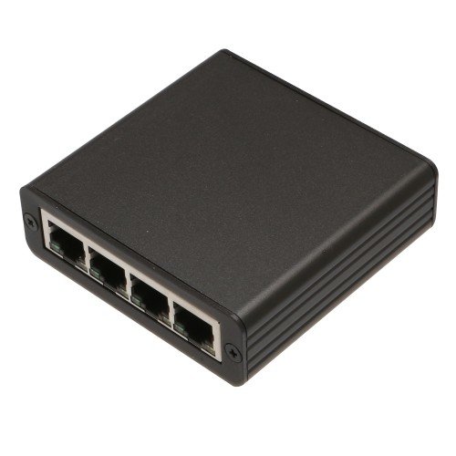 Syba 4 Port RJ45 Gigabit USB 3.0 Network Adapter NIC RTL8153 RealTek SY-HUB24047, Black
