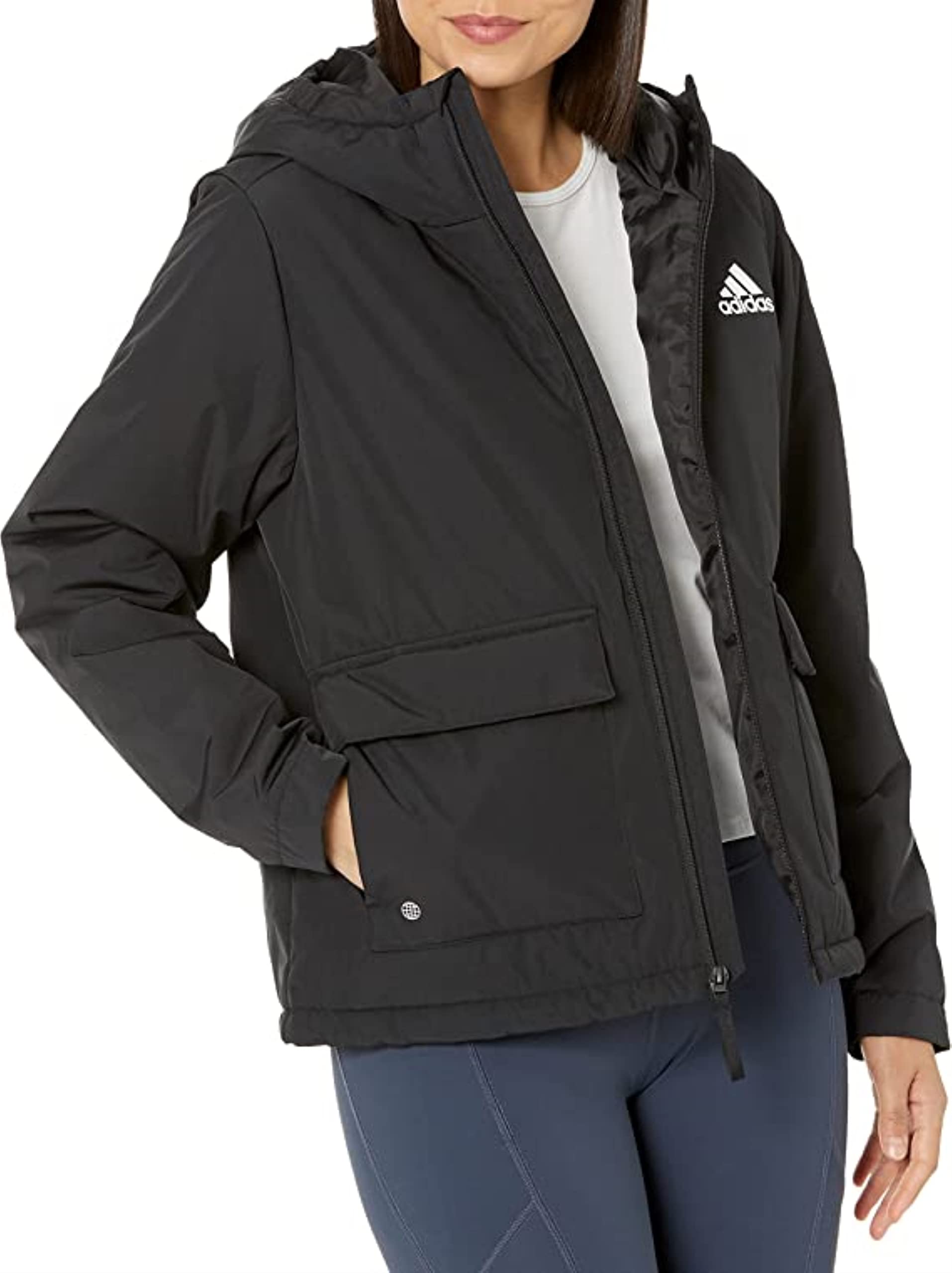 adidas Women's Basic Sturdy Insulated Jacket, Black, Medium