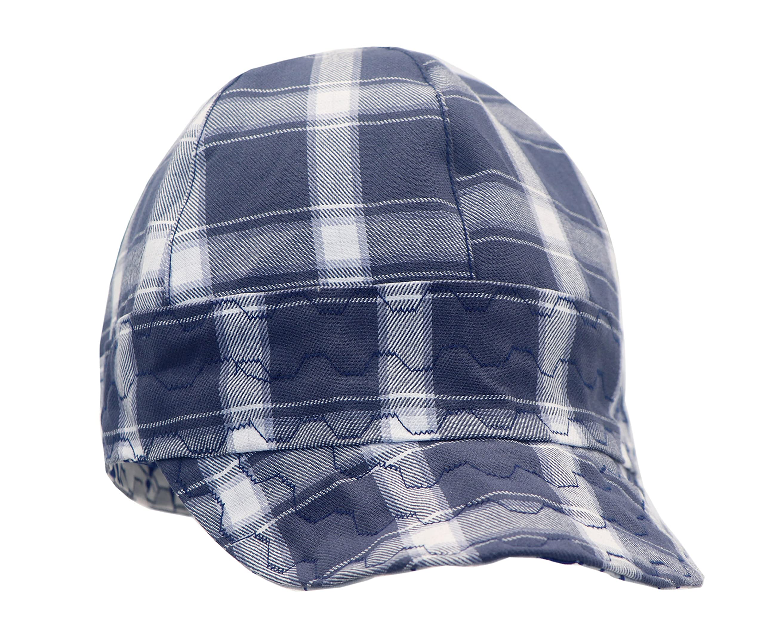 BOCOMAL 2 Pack Welding Cap Plaid Style CAT2 NFPA2112 Flame Resistant 7OZ Midweight Welder Hats 7 1/8