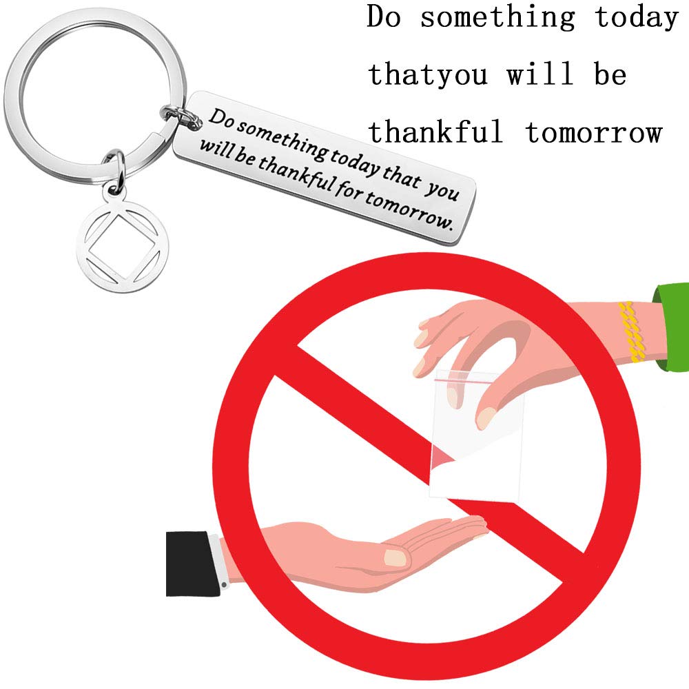 AKTAP NA Gift Sober Keychain Addiction Recovery Gift Narcotics Anonymous Jewelry