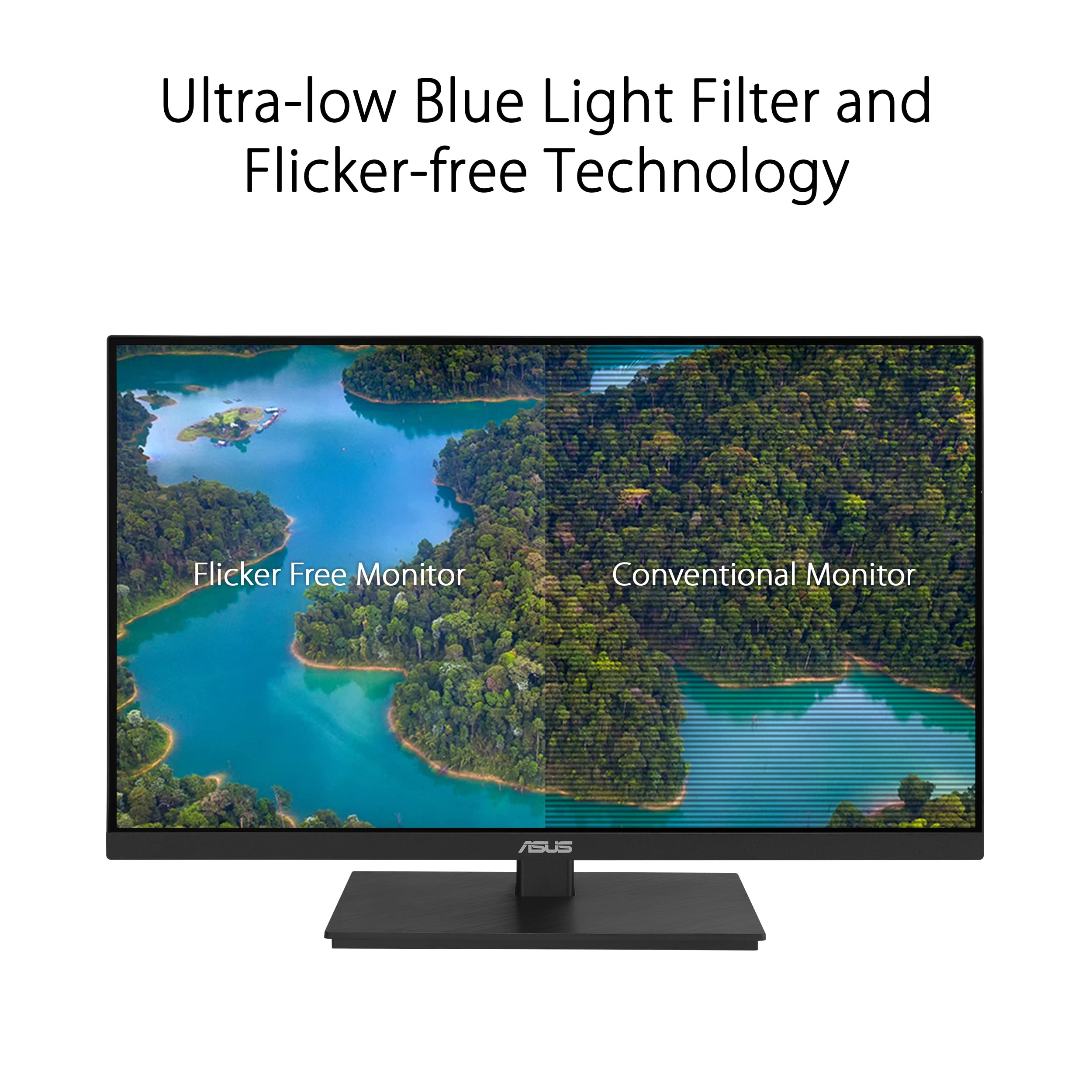 ASUS 27β 1080P Docking Monitor (VA27ECPSN) β Full HD, IPS, 75Hz, Adaptive-Sync, Speakers, Eye Care, Low Blue Light, Flicker Free, RJ45, USB-C, DisplayPort, HDMI, Height Adjustment, VESA Wall Mountable