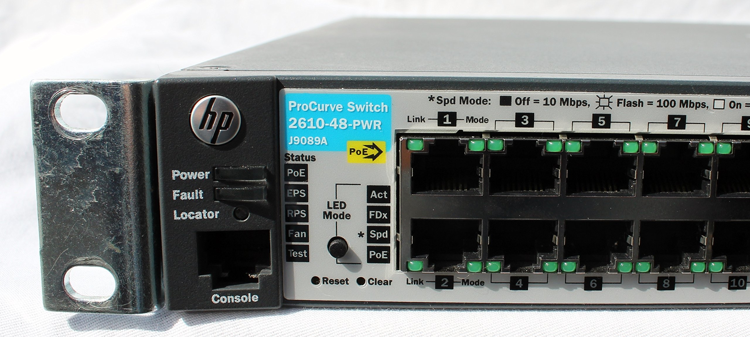 HP J9089A PROCURVE 2610-48-POE 48 Port Switch w/rackmount ears