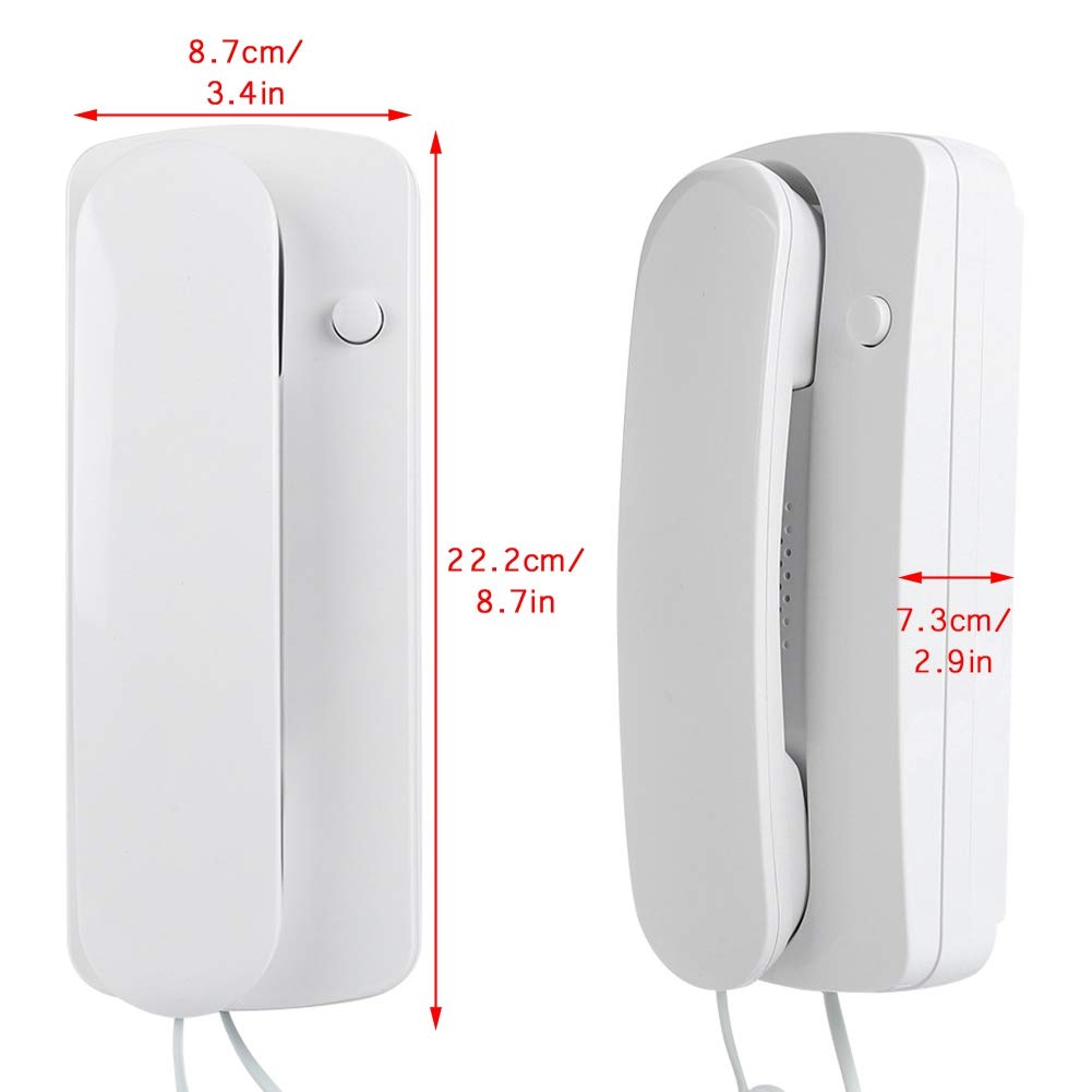 Intercom Phone, WallMounted Intercom System, 2 Way NonVisual Interphone, Wired Home Intercom System, Ideal for Office Department Store