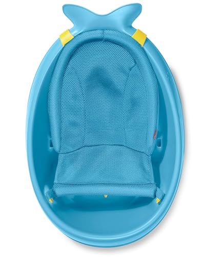 Skip Hop Infant Bath Tub 3-Stage Grow With Baby Smart Sling MOBY Bathtub Blue Age 0+