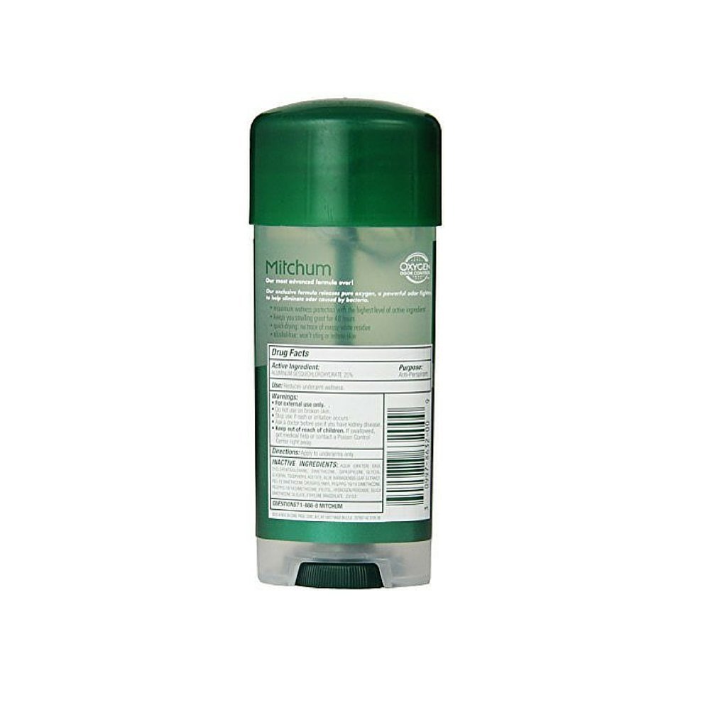 Mitchum Advanced Control Unscented Gel, Anti-Perspirant & Deodarant 3.4 oz (Pack of 5)