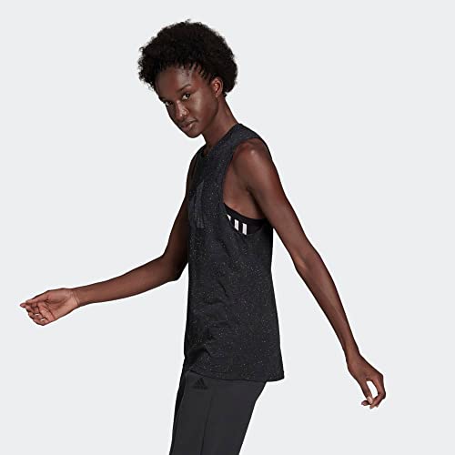 adidas Women's Winners 3.0 Tank, Black Melange, Small