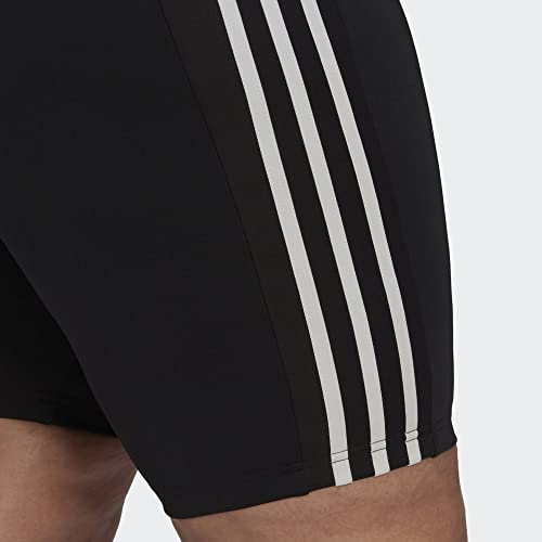 adidas womens 3-Stripes Short Tights Black/White Large