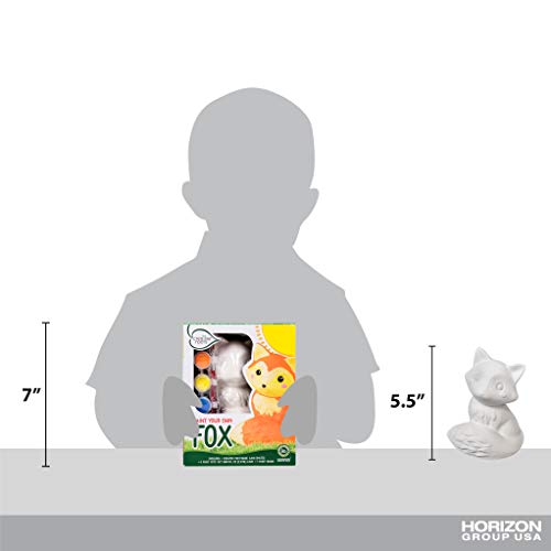 Creative Roots Paint Your Own Fox, DIY Fox, Kids Painting Set, Creativity for Kids, Ceramic Painting Kit for Kids, Ceramics to Paint, Paint Your Own Ceramic, Ages 5+