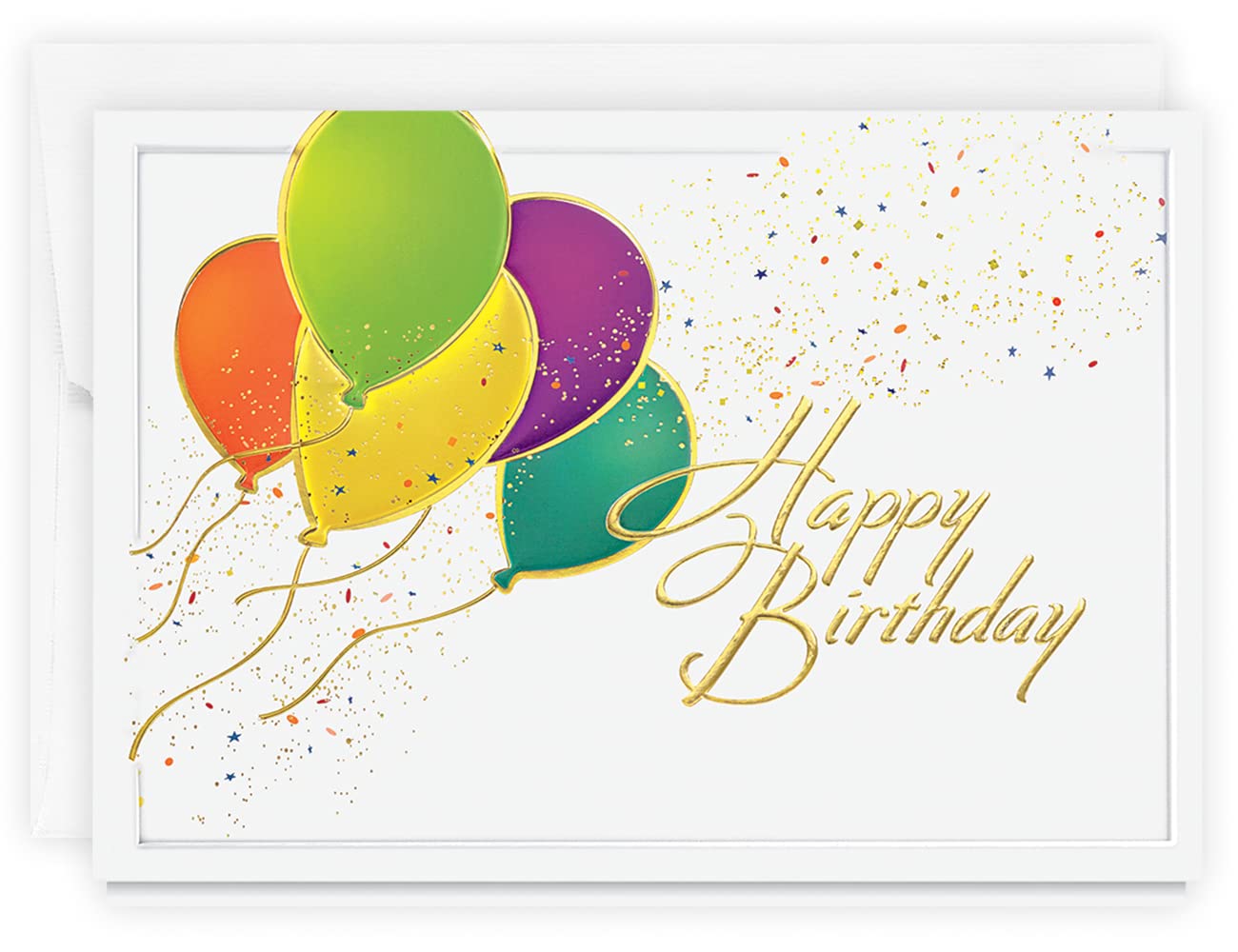The Gallery Collection, 1 Count Card Pack, Birthday Card with Pearl Lined Envelope (Balloons Aloft)