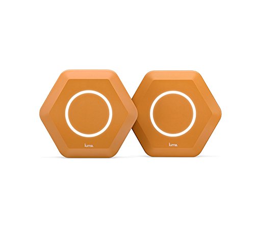 Luma Whole Home WiFi (2 Pack - Orange) - Replaces WiFi Extenders and Routers, Compatible with Alexa, Free Virus Blocking, Free Parental Controls, Gigabit Speed