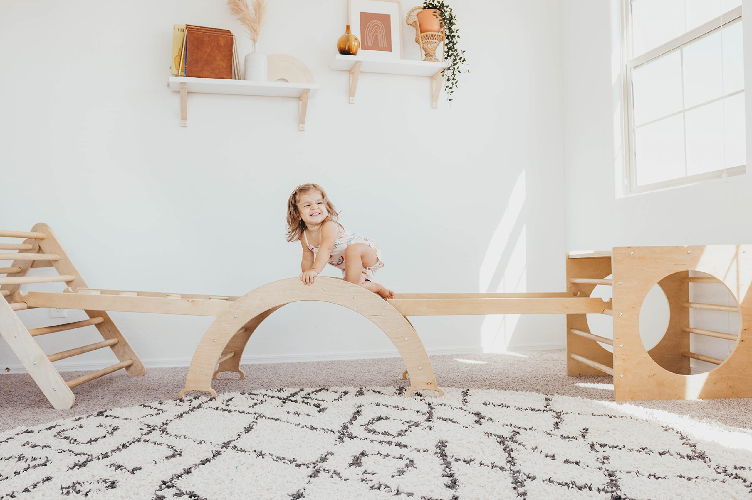 JOEY CO. Montessori Climbing Arch, Montessori Style Indoor Play Gym for Children, CPSIA Tested Waldorf Arch for Kids