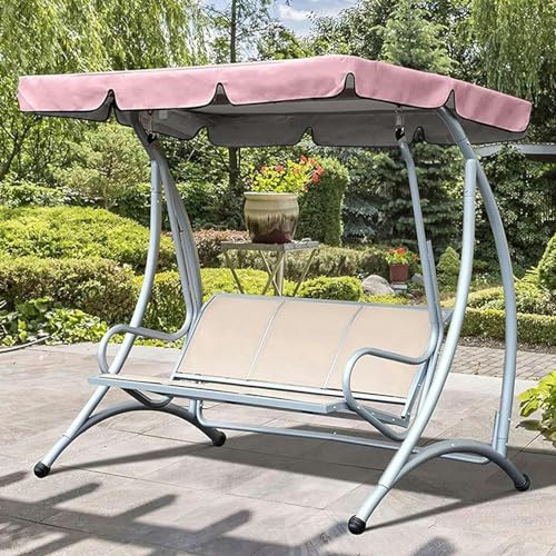 BTURYT Swing Chair Canopy Replacement 2/3 Seater Patio Swing Cover Waterproof UV Resistant Swing Canopy Cover for Garden Outdoor Patio