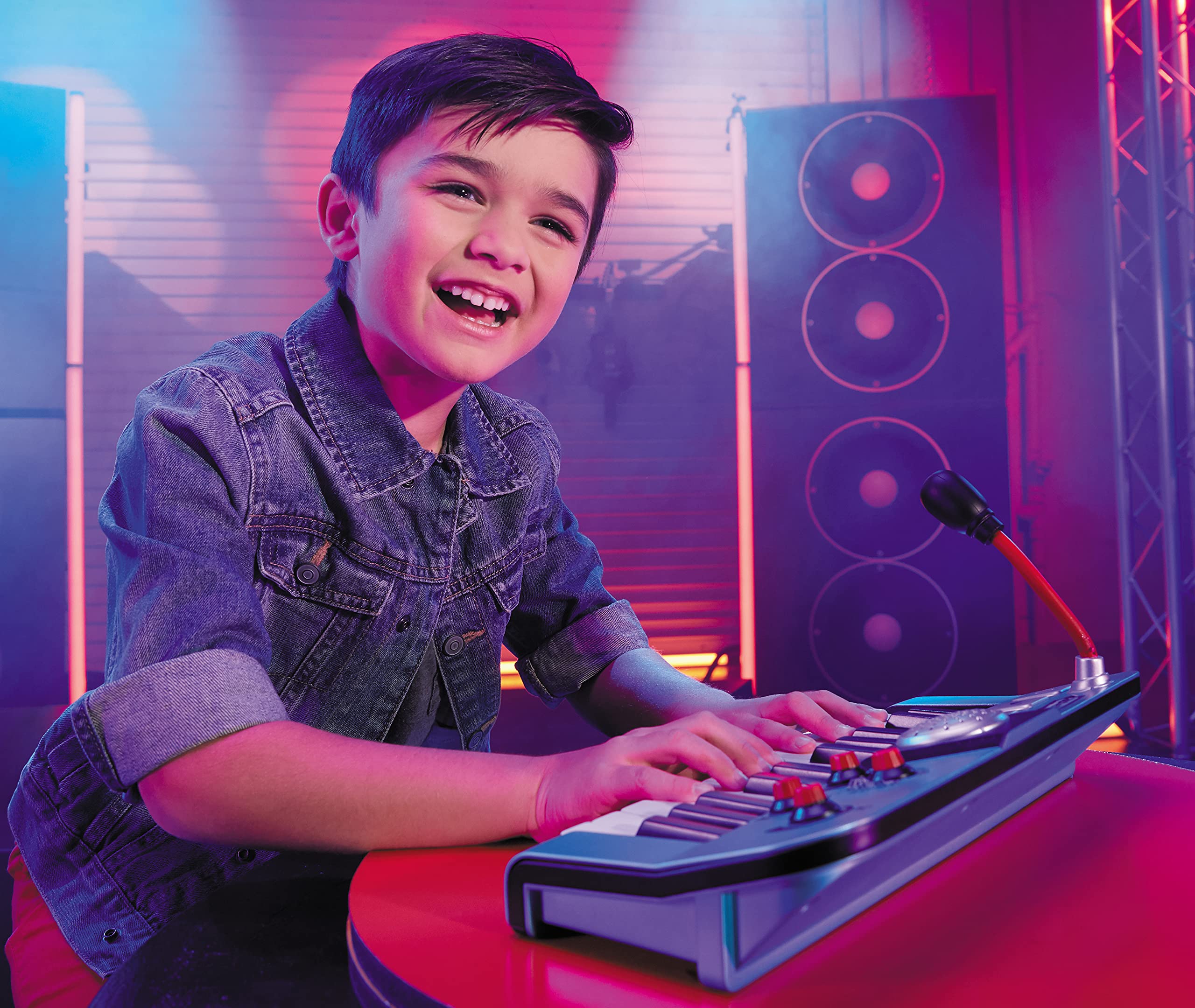 Little Tikes My Real Jam Keyboard with Microphone, Musical Instrument with 4 Play Modes, Play Any Song with Bluetooth, Gift for Kids, Toys for Boys and Girls Ages 3 4 5+ Year Old, Multicolor