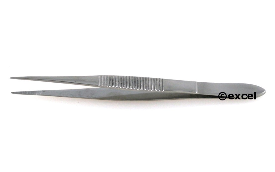 Splinter Tweezers Serrated Fine Point Splinter Removal Tweezers - SurgicalExcel (3.5")