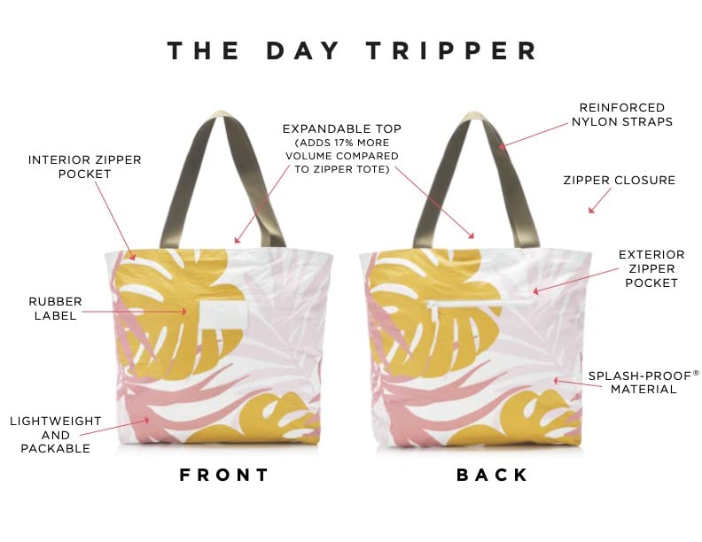 ALOHA Collection Tropics Day Tripper Tote in Starburst | Lightweight, Packable, and Splash-Proof Beach Tote Bag | Easy to Clean