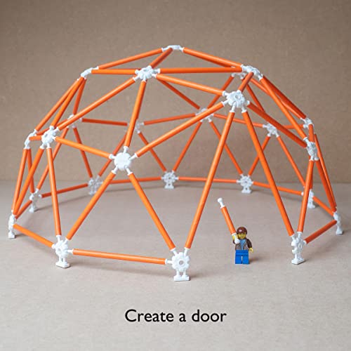 Hubs - Geodesic Dome Toy Construction kit | 6+ | STEM - Engineering - Educational - Building - DIY - Architecture - Geometry - Buckminster Fuller | Works with Lego for Creative Play | 263 pcs.