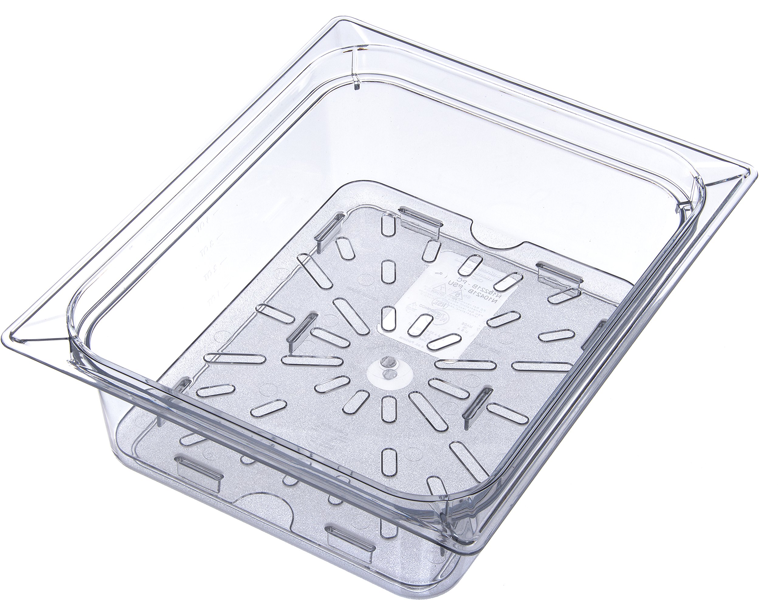 Carlisle FoodService Products 1023507 StorPlus Half Size Polycarbonate Drain Shelf, Clear (Pack of 2)