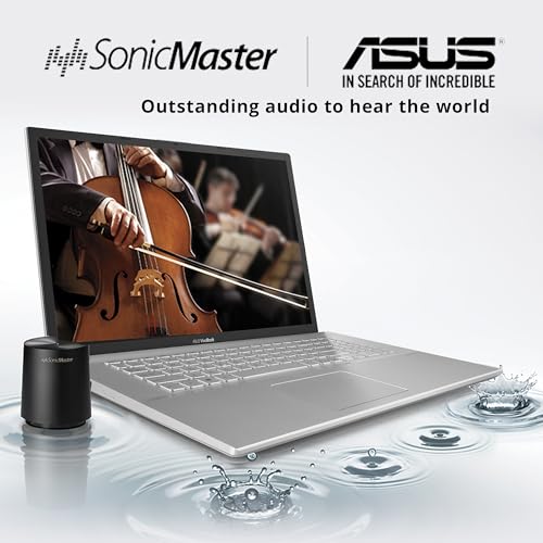 ASUS VivoBook 17 17.3" FHD Laptop, Intel Core i3-1115G4 Processor, 40GB DDR4, 2TB PCIe SSD, Intel HD Graphics, Bluetooth, Windows 11, Transparent Silver, 32GB Hotface USB Card