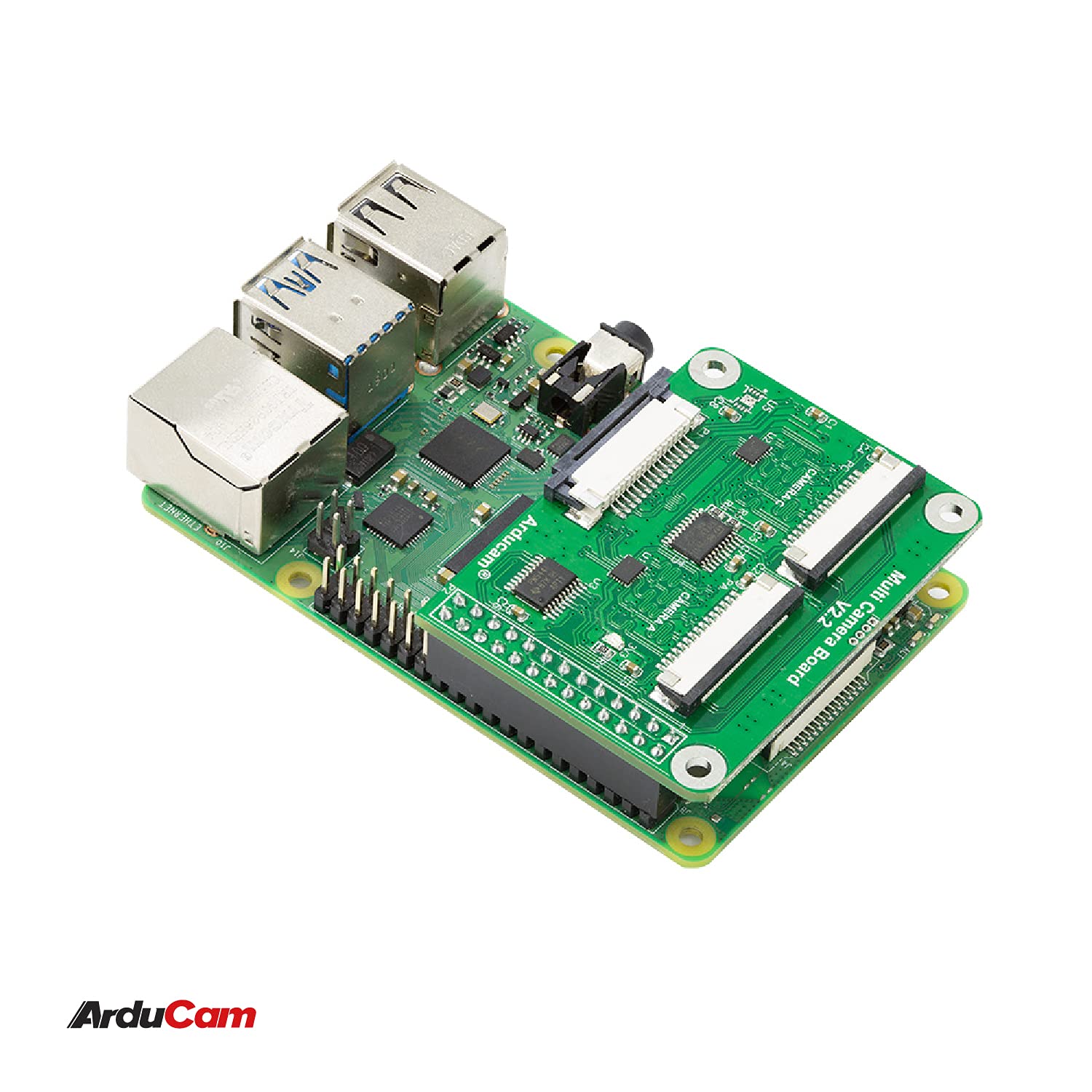 Arducam Multi Camera Adapter Module V2.2 for Raspberry Pi 4 B/3B+/3/2,