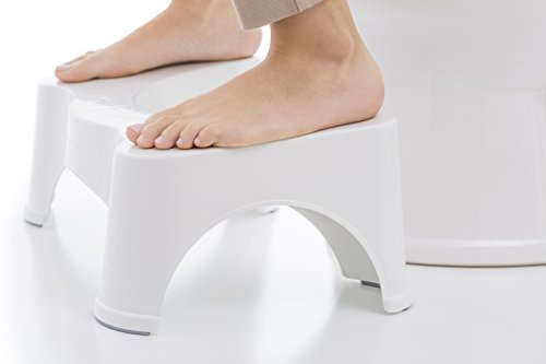 Squatty Potty The Original Bathroom Toilet Stool, 7 inch and 9 inch, White, (Pack of Two)