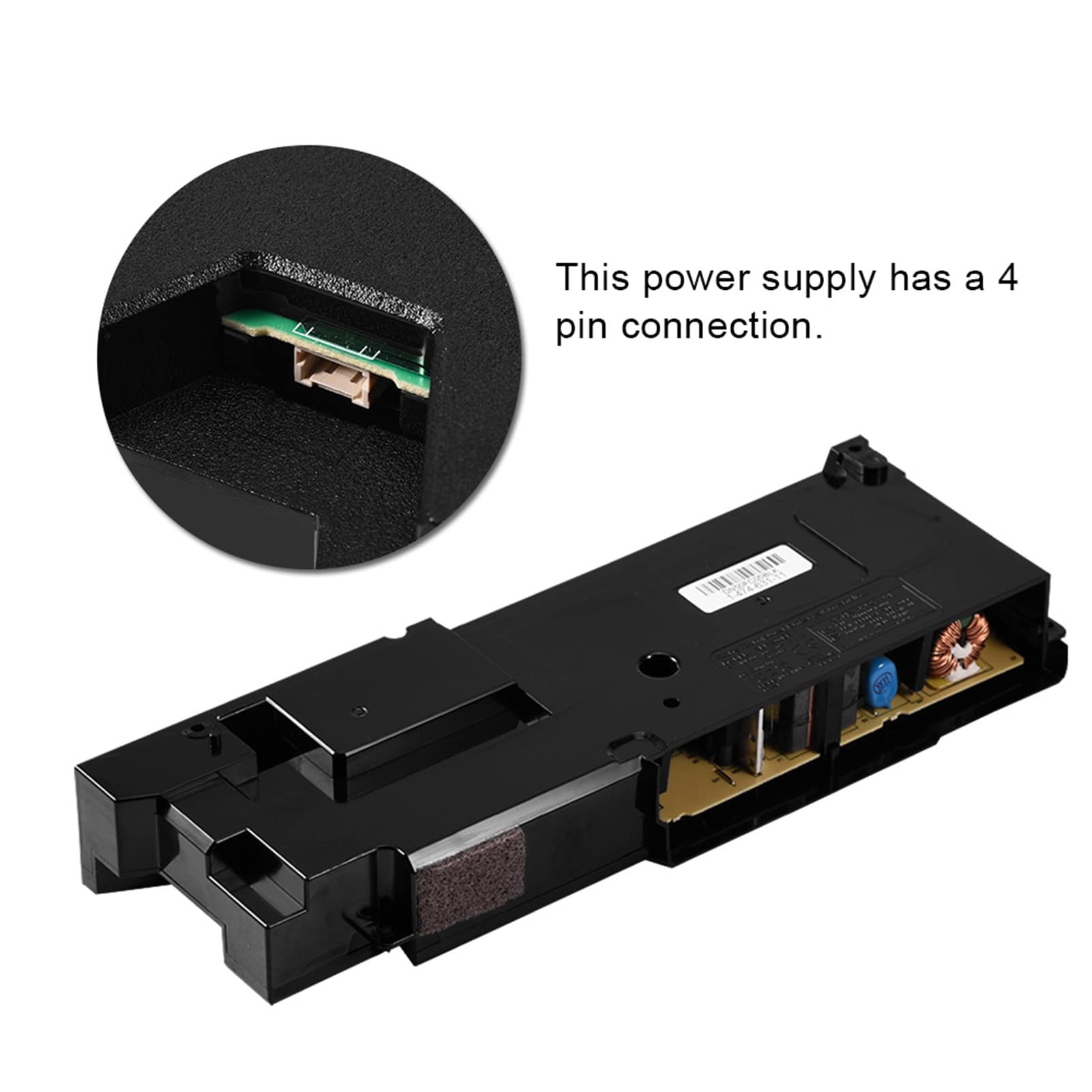 ADP 200ER Power Supply Unit Replacement Part, Portable 4 Pin PS4 Power Supply for PS4 CUH-1215A CUH-12XX Series