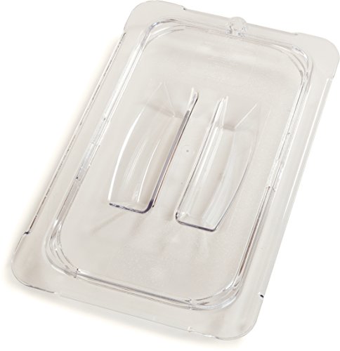 Carlisle FoodService Products CFS 10290U07 Clear 10.38 x 6.38 x 0.88" TopNotch Universal Handled Lid, One-Fourth Size (Case of 6)