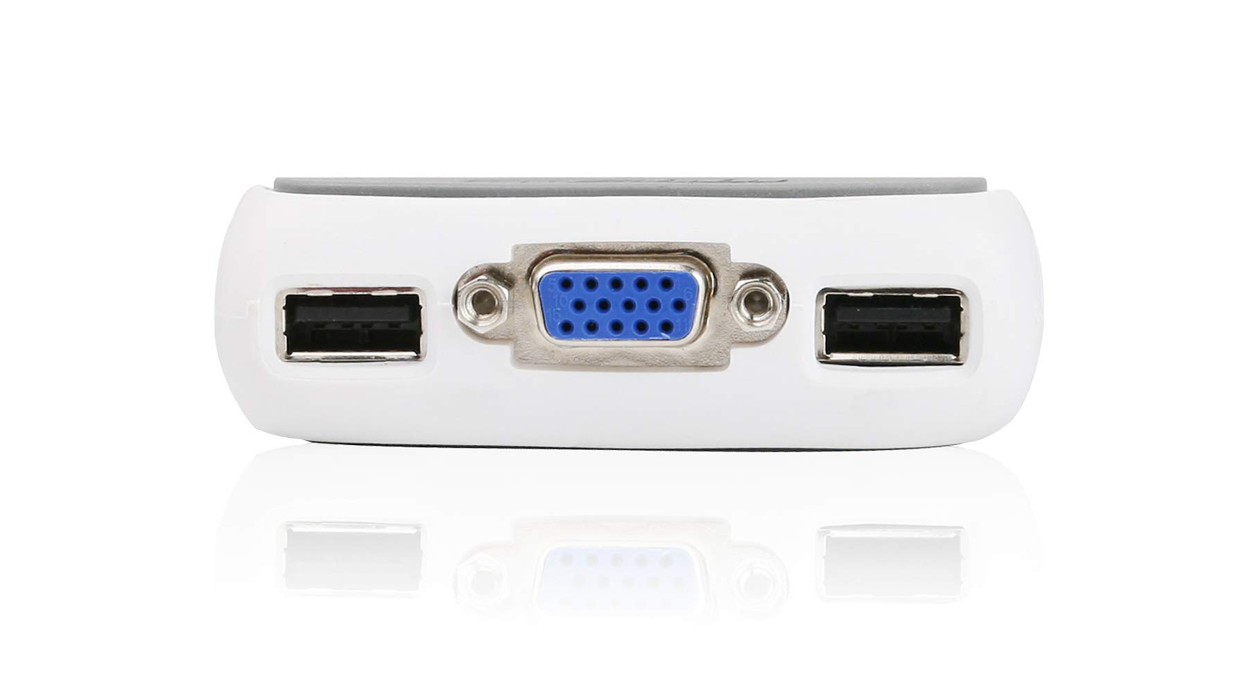 IOGEAR 2-Port USB VGA Miniview Micro Cabled KVM Switch - 2048 x 1536 - Hot Keys Switch - w/Audio - Plug n Play - PC, MAC, SUN - GCS632U