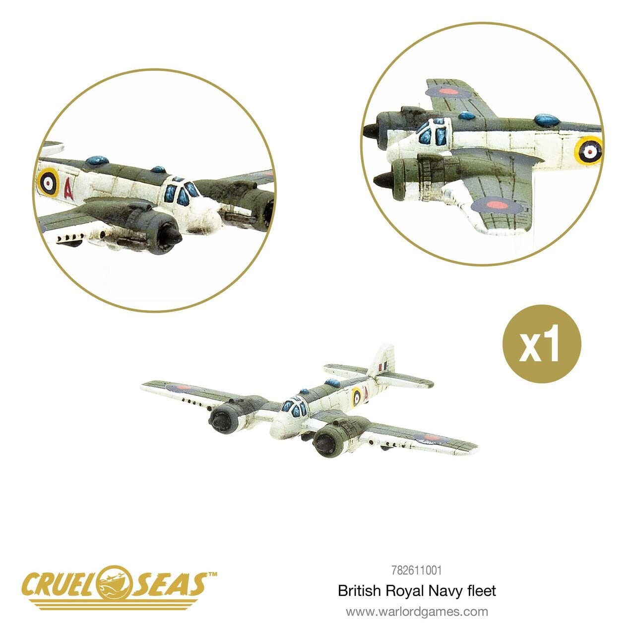 Cruel Seas Warlord British Royal Fleet 1:300 WWII Naval Military Wargaming Plastic Model Kit 782611001