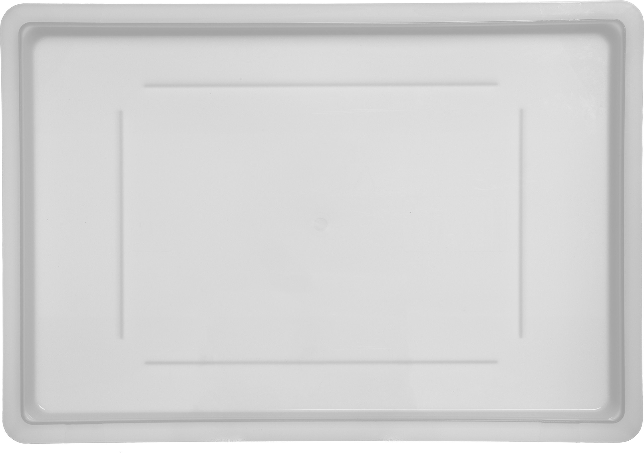 Carlisle FoodService Products Storplus Food Storage Container Lid with Stackable Design for Catering, Buffets, Restaurants, Polyethylene (Pe), 26 x 18 Inches, White, (Pack of 6)