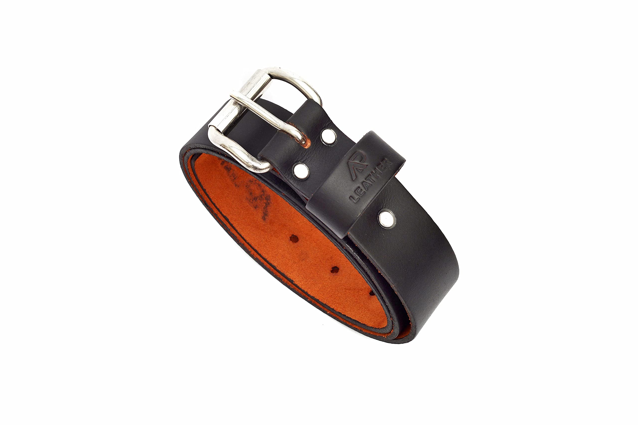Ap Leather 100% Real Leather Work Belt , 32 Inch to 46 Inch , 2MM Leather Thickness ,Single Hole , Leather Tool Belt ,Men ,Work Tool Belt , 2MM Width