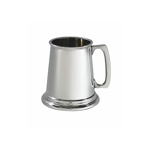Wentworth Pewter - Plain Pewter Quarter Pint - Engraved Free - Baby Mug, Baby Gift, Keepsake, Christening, Wedding, in presentation box