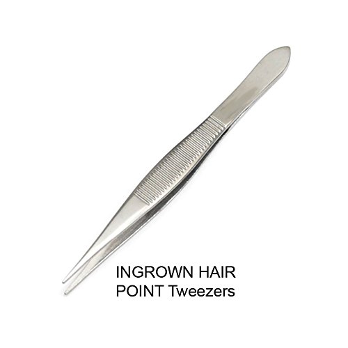 Luxxii (1 Pcs) Scissors Shaped Eyebrow Straight Tip (3 Pcs) Tweezers Clip Set - Flat, Slant, Point Tip Tweezers Hair Plucker for Hair and Eyebrows Personal Care (Silver Tone)