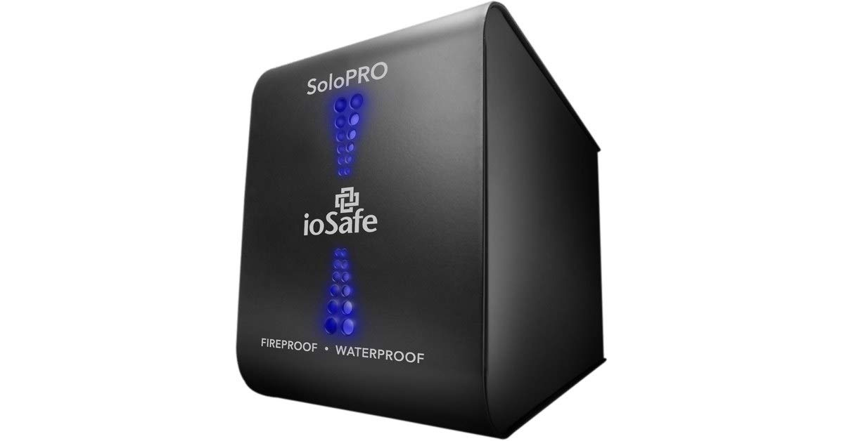 ioSafe SoloPRO 2TB Fireproof & Waterproof External Hard Drive, Black (SM2TB1YR)
