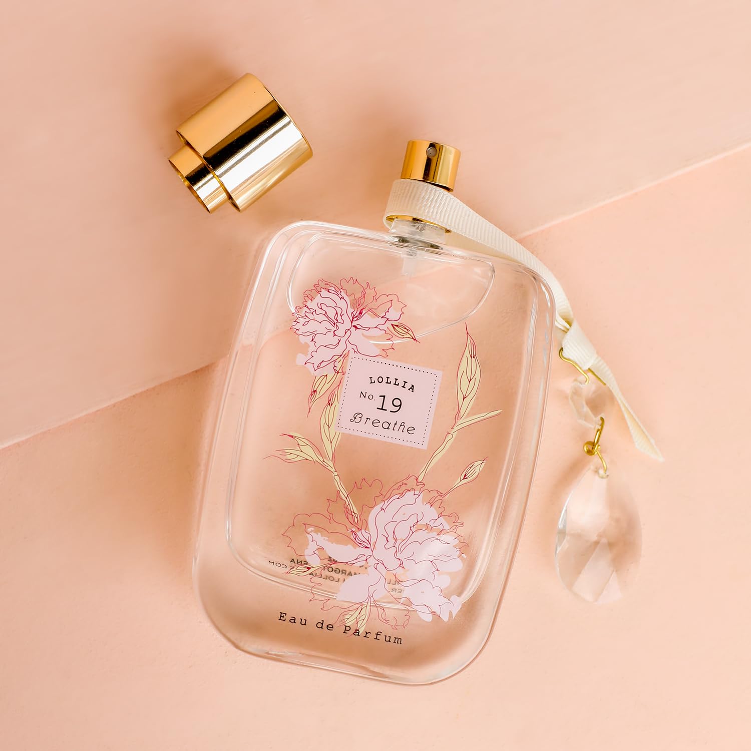 LOLLIA Breathe Eau de Parfum, 3.4 fl. oz., Peony & White Lily, Beautifully Captivating Perfume, Women’s Perfume, Eau de Parfum Spray for Women, Women’s Fragrance