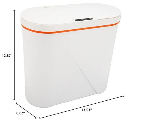 BROLEO Automatic Trash Can, Minimalist 15L Refillable Wide Mouth Trash Can with Essential Oil Diffuser for Bathroom, BROLEOg43w2of5tp