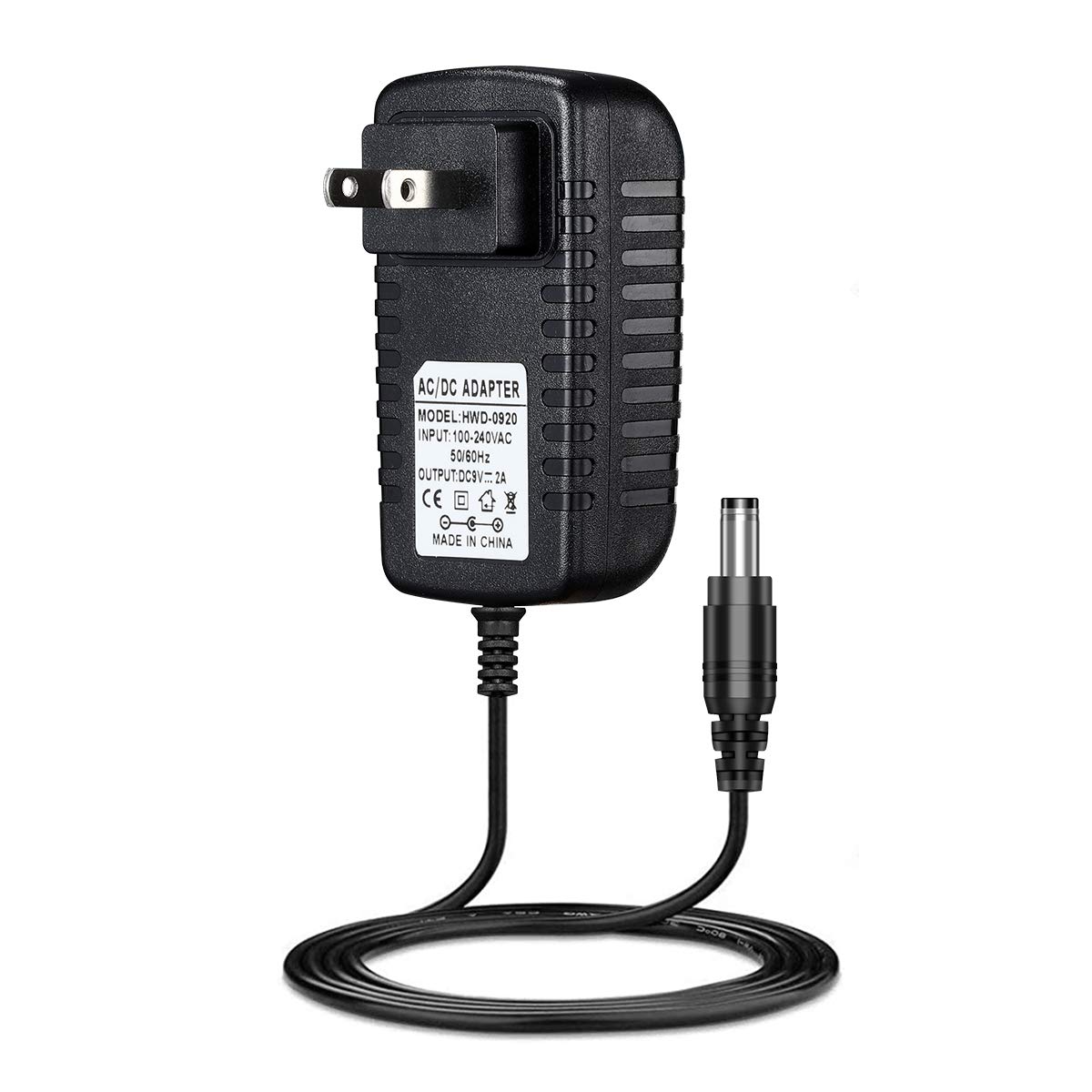 SUPON AC 100-240V to DC 9V 9Volt 2A 1.5A 1A 0.5A, 5.5x2.1mm Plug Switching Supply Power Adapter for Video LED Light L122T VILTROX L116T Monitors, Security Camera CCTV Router Humidifier WiFi Webcam