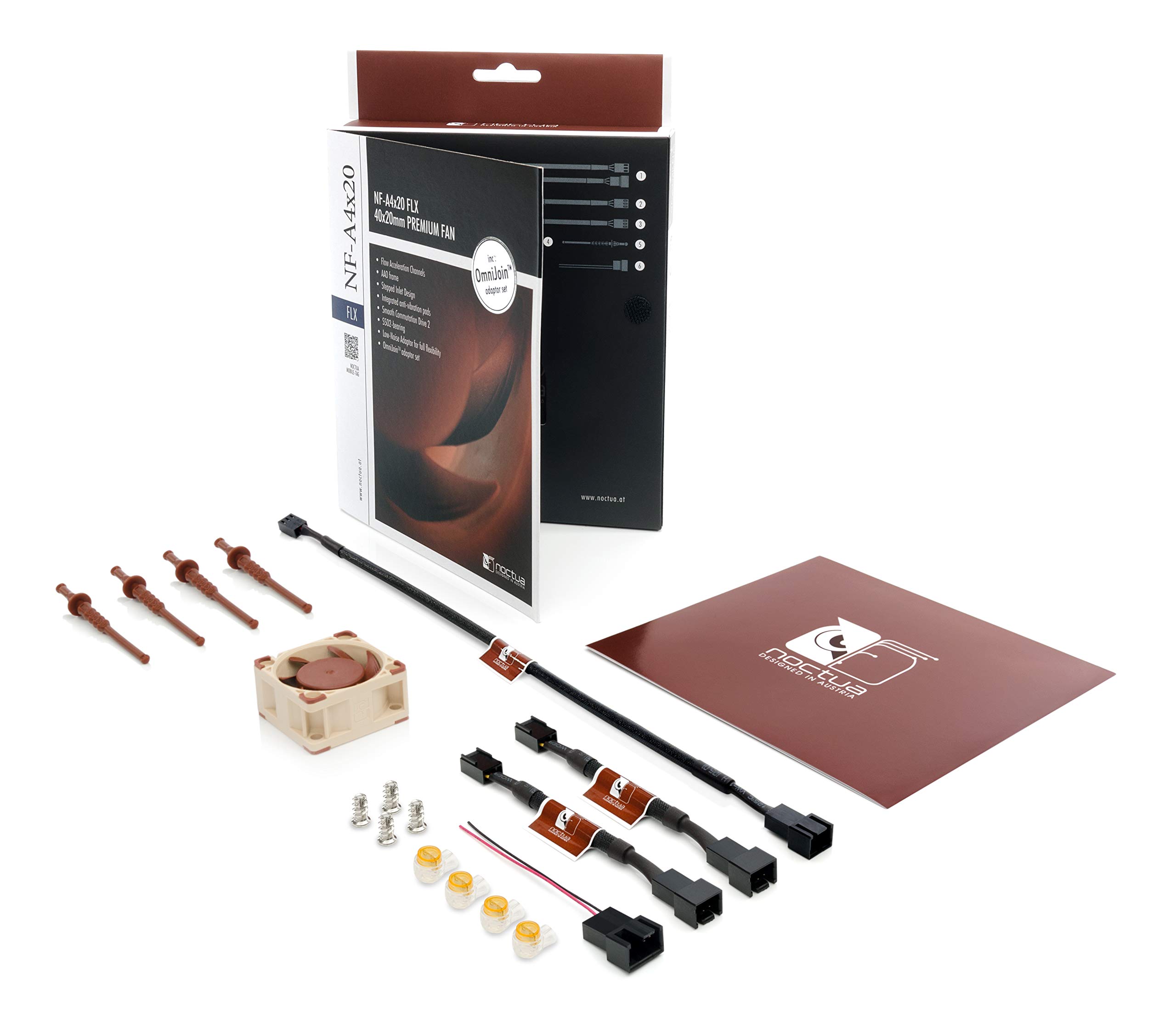 Noctua NF-A4x20 FLX Computer Case Fan - Computer Cooling Components (Computer Case, Fan, 4 cm, 3700 RPM, 5000 RPM, 4400 RPM)