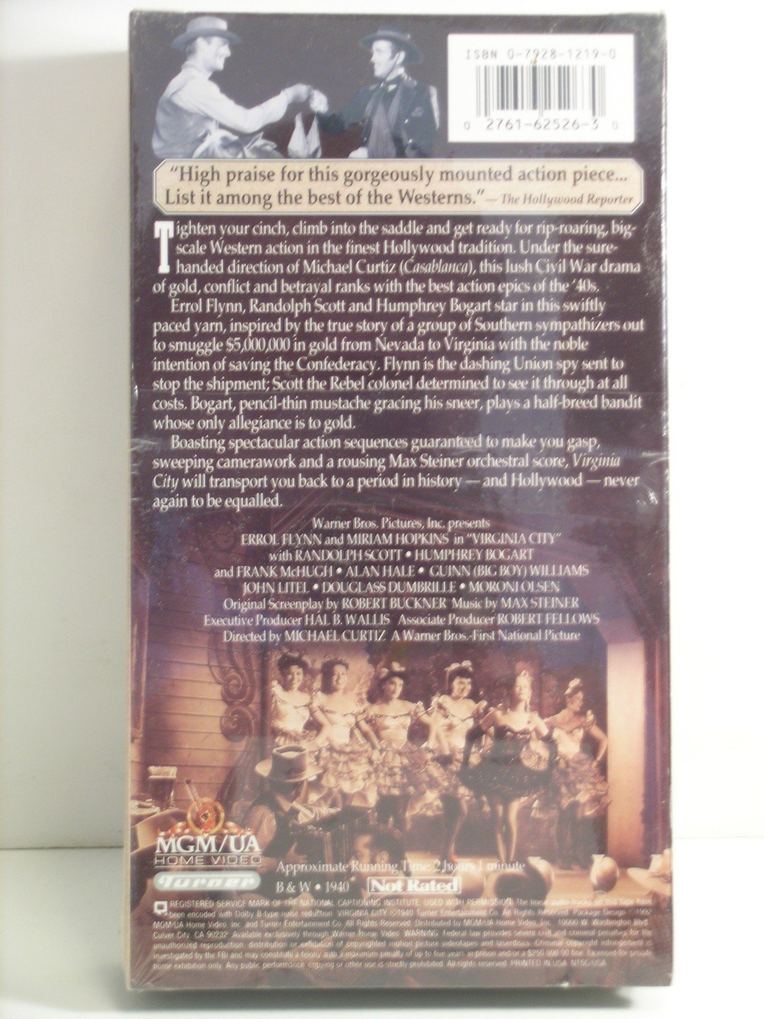 Virginia City-----Errol Flynn----VHS Video Tape