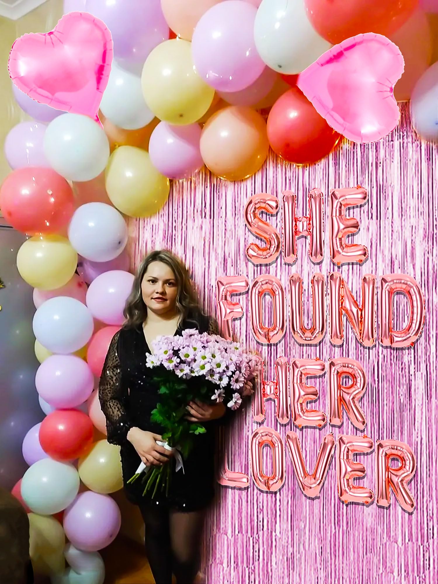 LaVenty She Found Her Lover Banner Balloon Taylor Bachelorette Party Decorations Rainbow Lover Bachelorette Party Decorations Bridal Shower Decorations