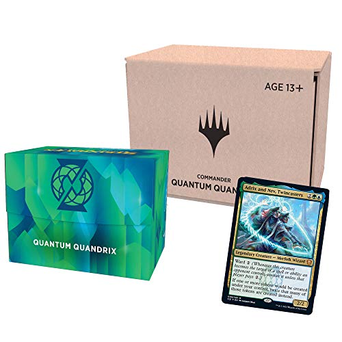 Magic: The Gathering Strixhaven Commander Deck – Quantum Quandrix (Blue-Green) | Minimal Packaging Version