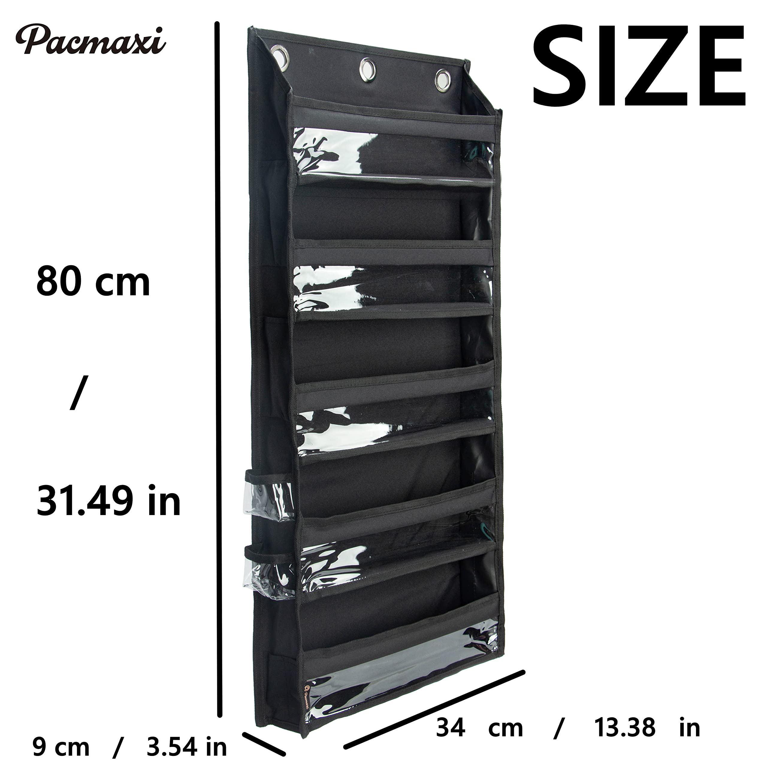 Hanging Sewing & Embroidery Thread Rack Storage, Wall-Mounted Sewing Thread Organizer with 5 Compartments, Over The Door Sewing Organizer Storage for Embroidery Quilting and Sewing Threads (Black)