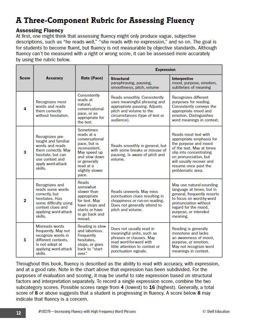 Increasing Fluency with High Frequency Word Phrases Grade 3 (Increasing Fluency Using High Frequency Word Phrases)